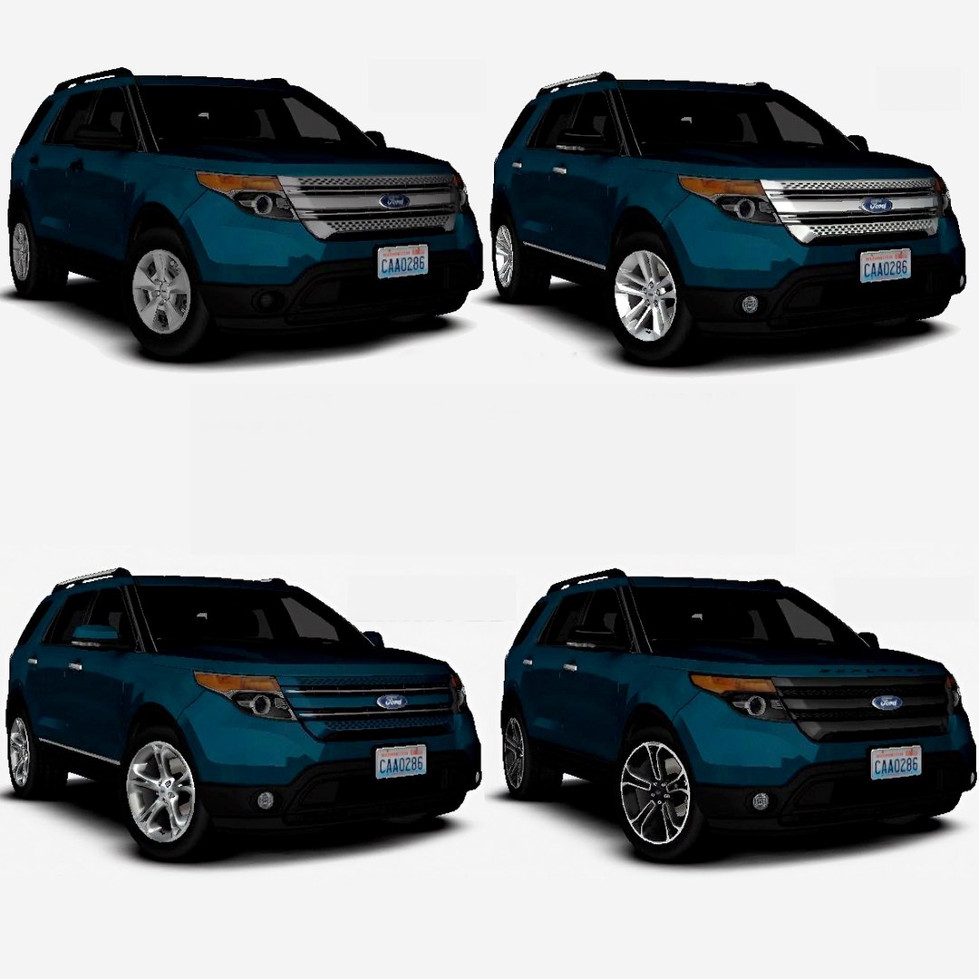 3D model Ford Explorer 2014 Mk V Full Range with Simple Interior ...