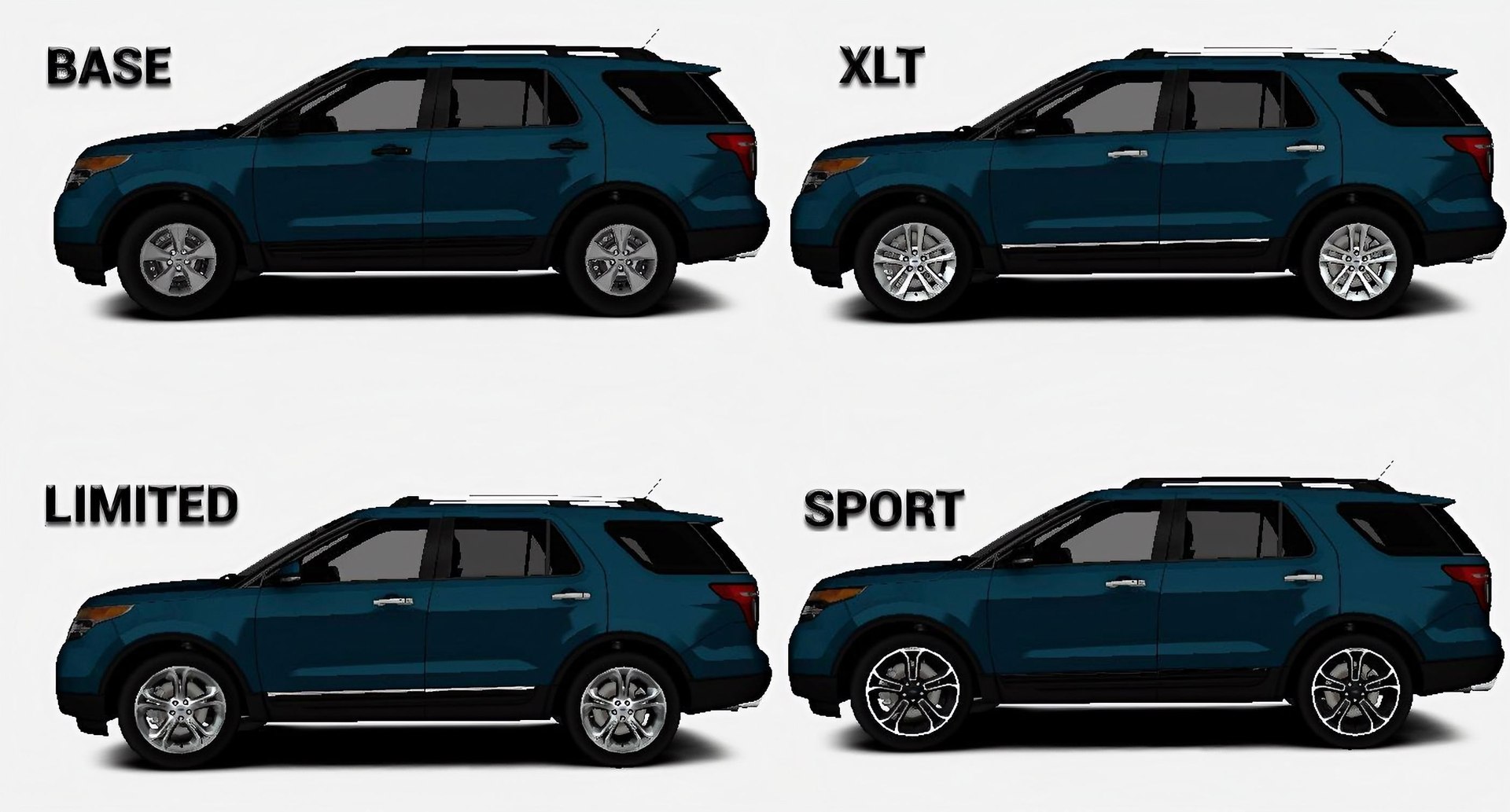 3D Model Ford Explorer 2014 Mk V Full Range With Simple Interior ...