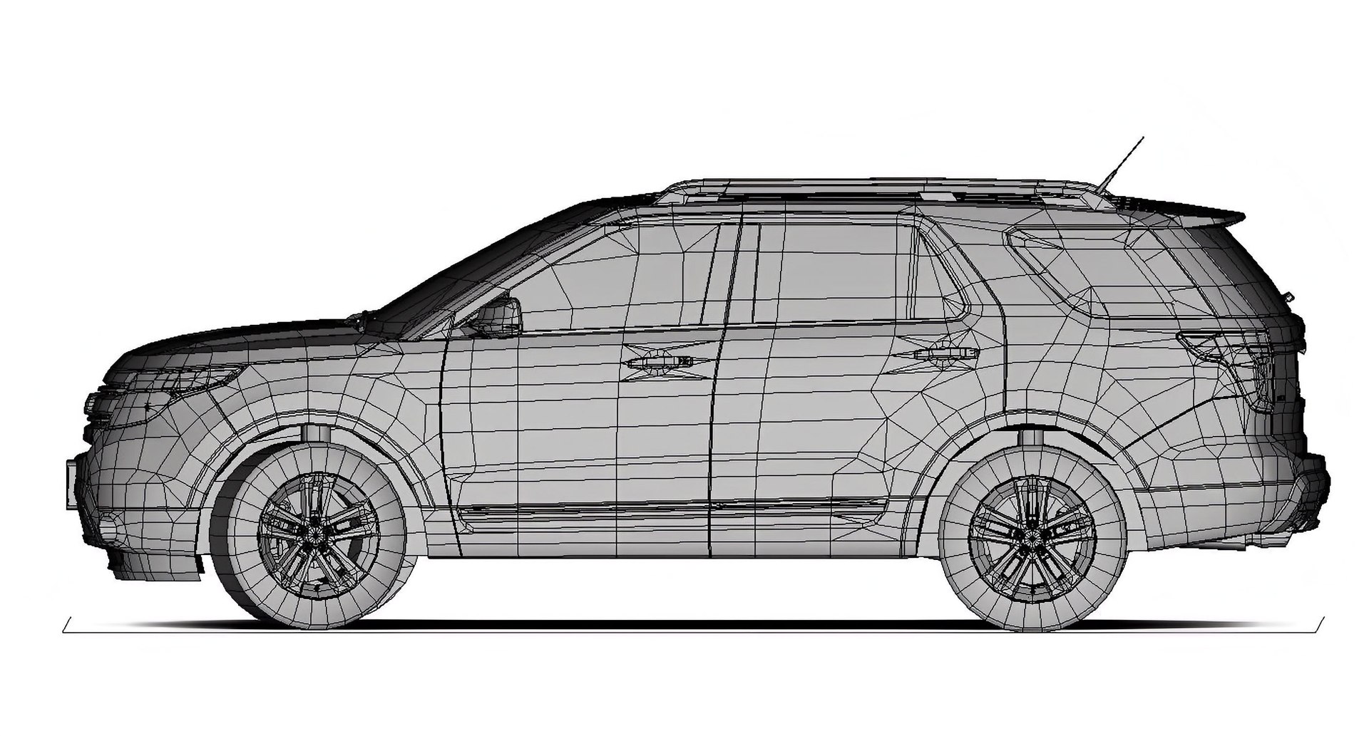 3D model Ford Explorer 2014 Mk V Full Range with Simple Interior ...