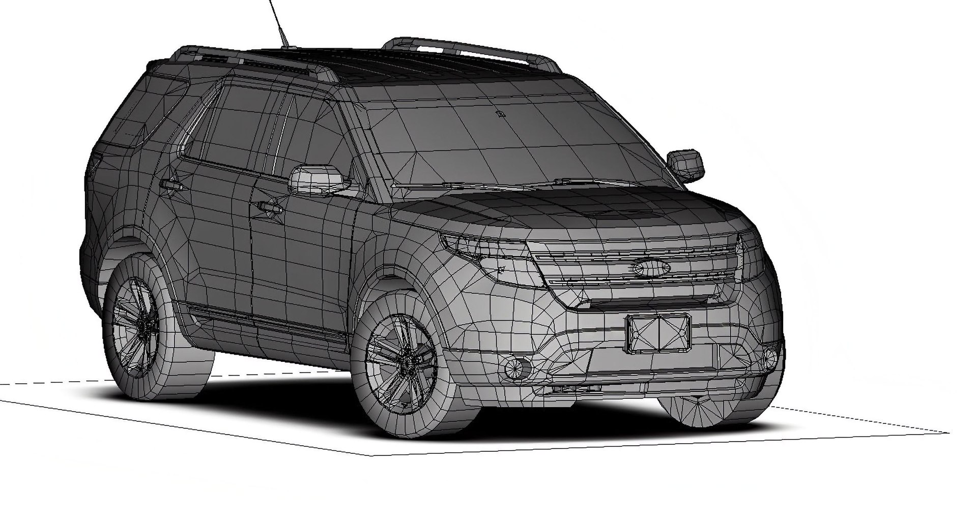 3D model Ford Explorer 2014 Mk V Full Range with Simple Interior ...