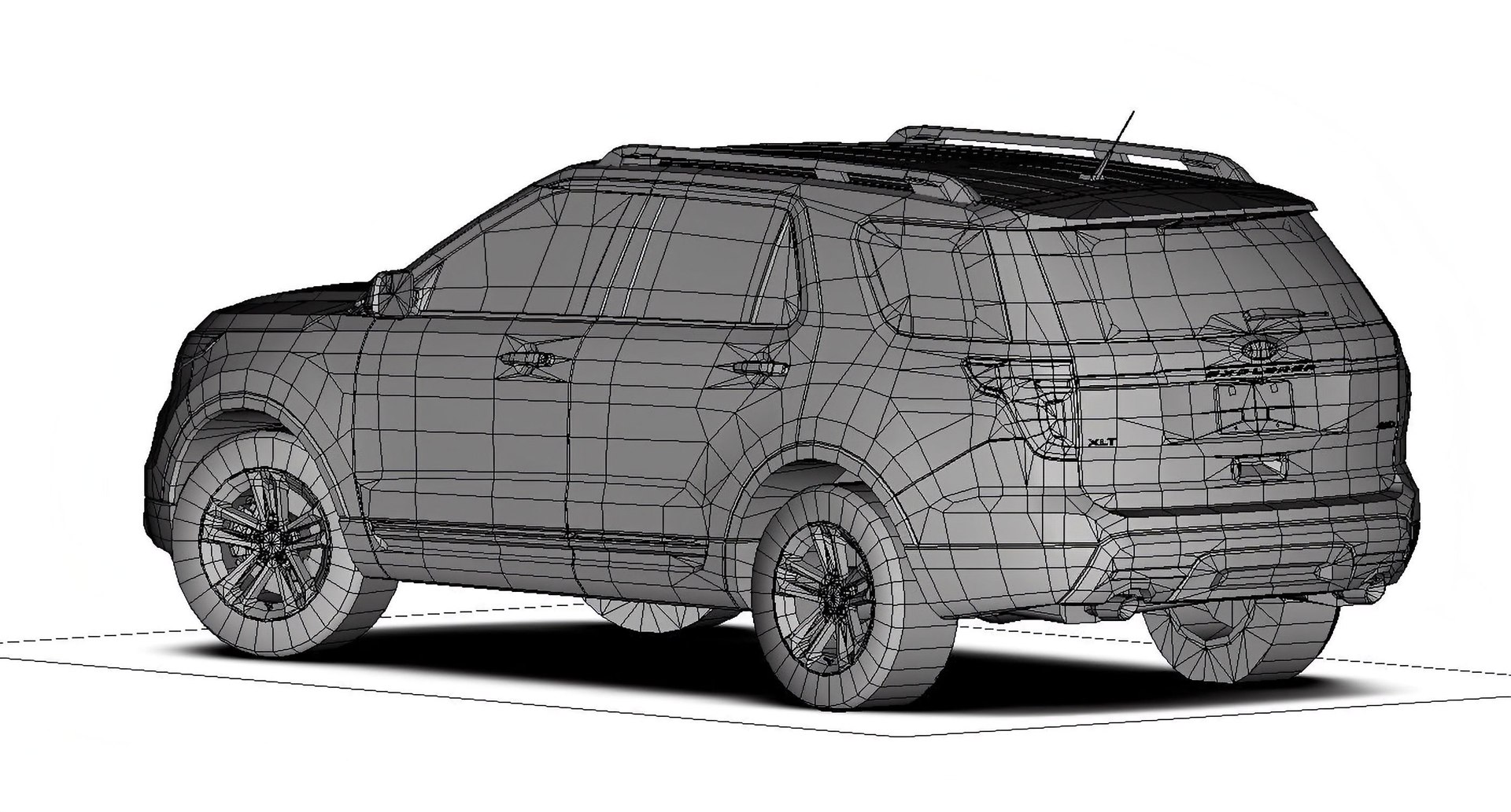 3D model Ford Explorer 2014 Mk V Full Range with Simple Interior ...