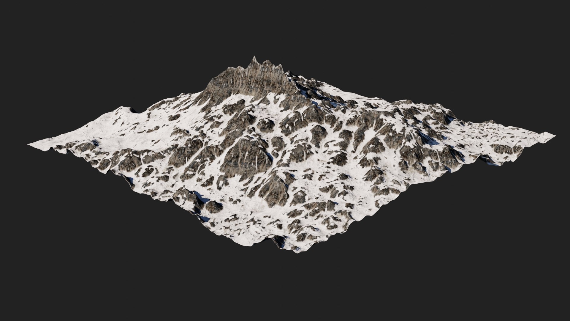 3D Snowy Mountain Ex14 Model - TurboSquid 2083265