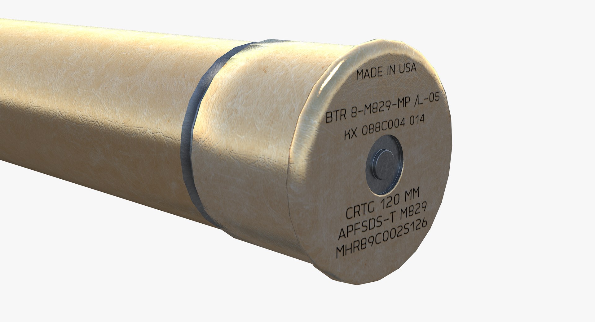 120mm m829 apfsds-t 3D - TurboSquid 1213500