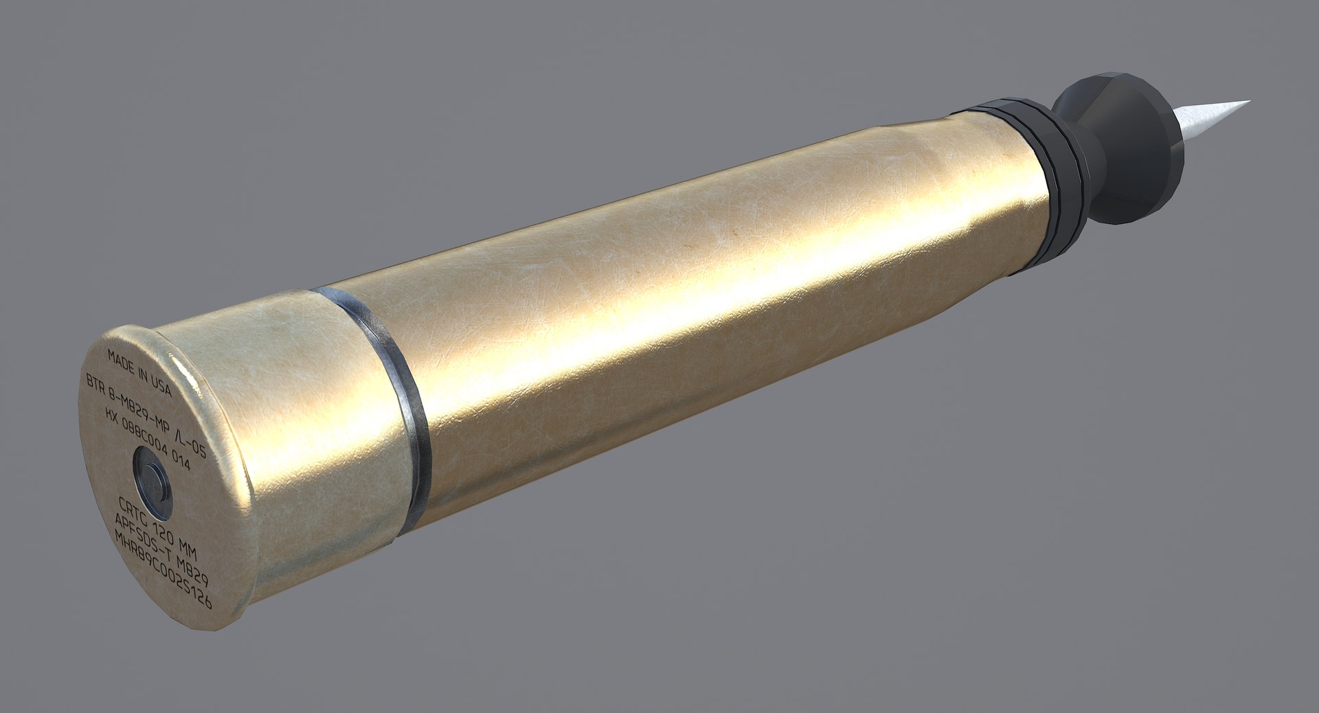 120mm m829 apfsds-t 3D - TurboSquid 1213500