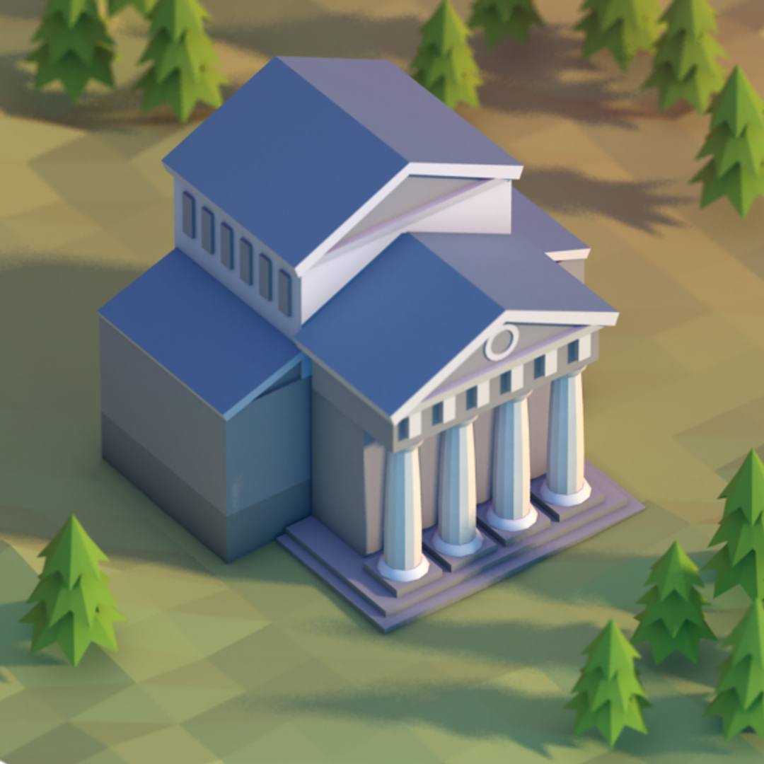 3d model classical building