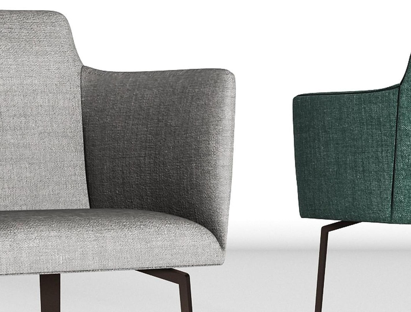 3D fabric Modern leisure chairs model - TurboSquid 2129484