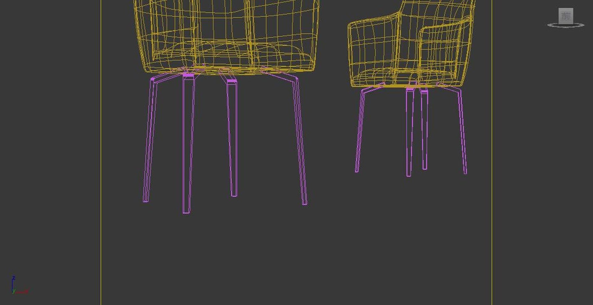 3D fabric Modern leisure chairs model - TurboSquid 2129484