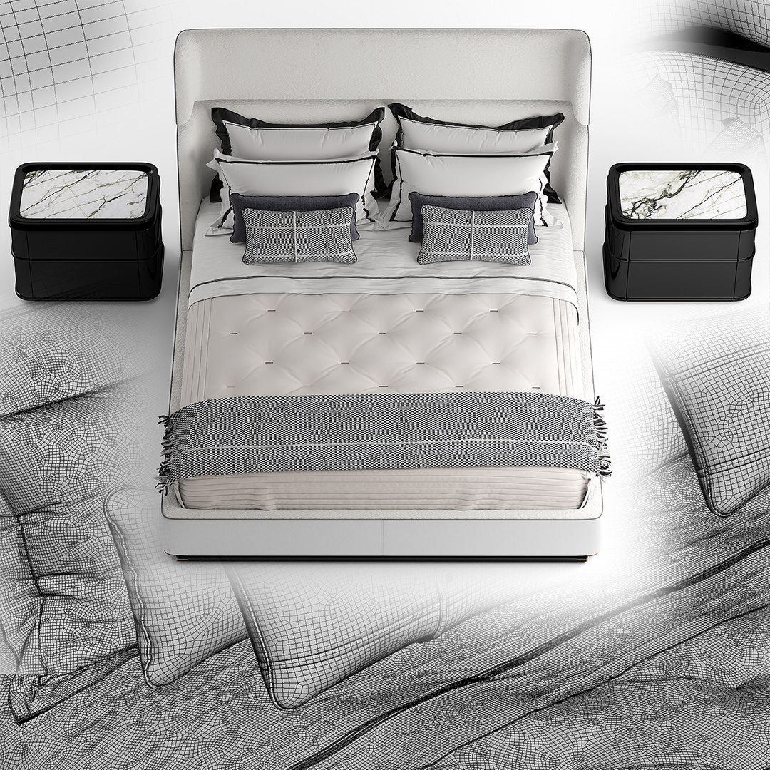 Bed Model - TurboSquid 1515048