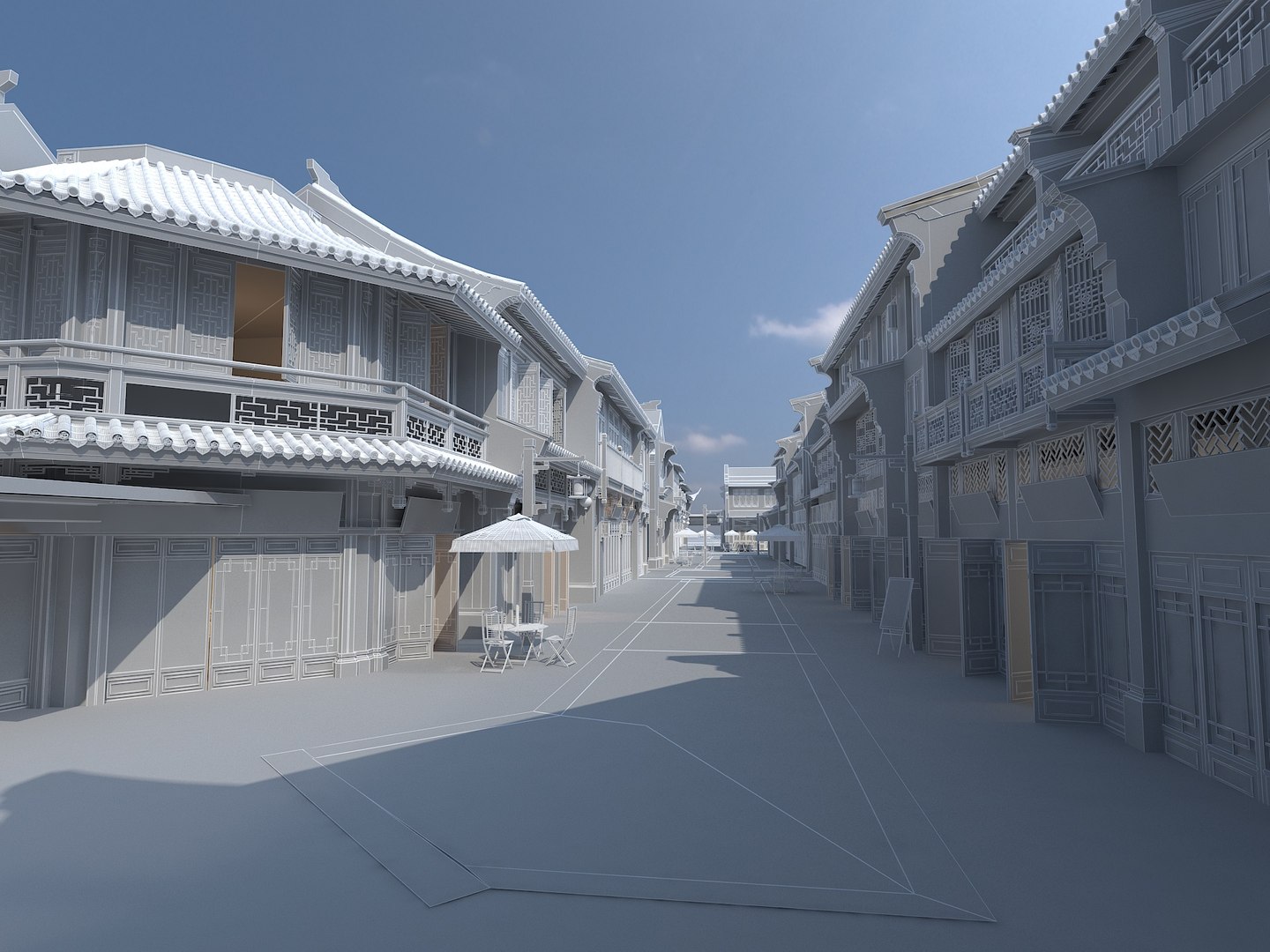 3D Ancient Commerce Street 2 Model - TurboSquid 2057429