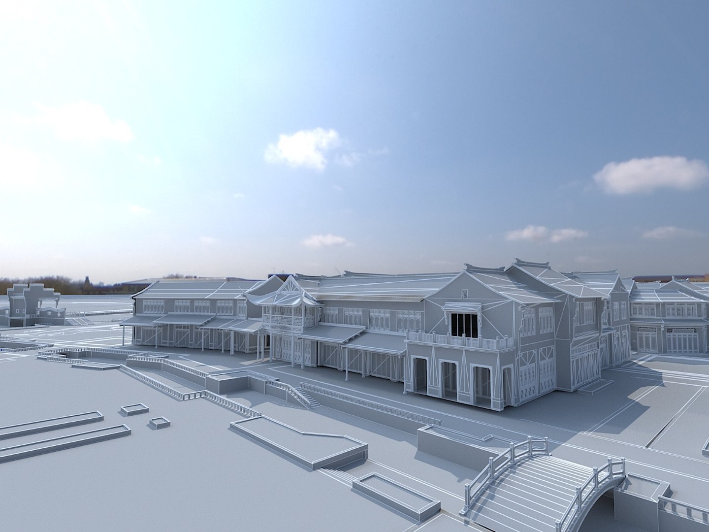 3D Ancient Commerce Street 2 Model - TurboSquid 2057429