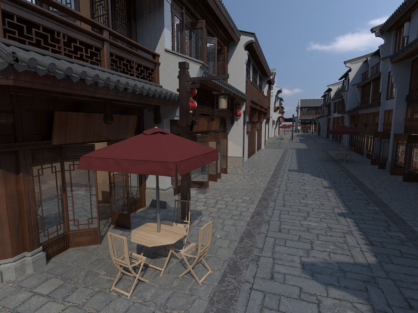3D Ancient Commerce Street 2 Model - TurboSquid 2057429