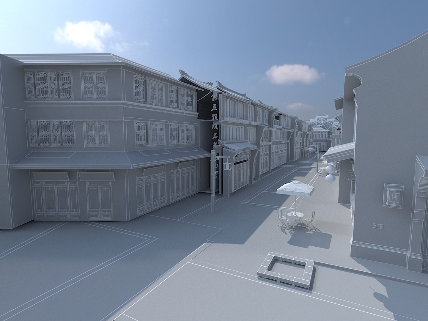 3D Ancient Commerce Street 2 Model - TurboSquid 2057429