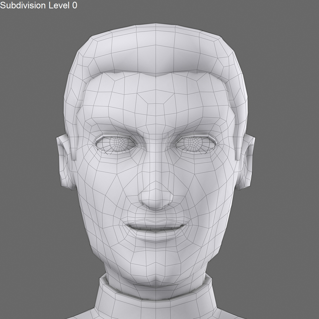 rigged cartoon man character 3d max