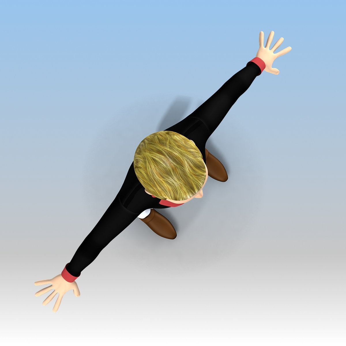 rigged cartoon man character 3d max