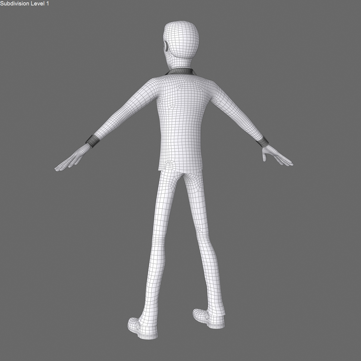 rigged cartoon man character 3d max