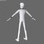 rigged cartoon man character 3d max