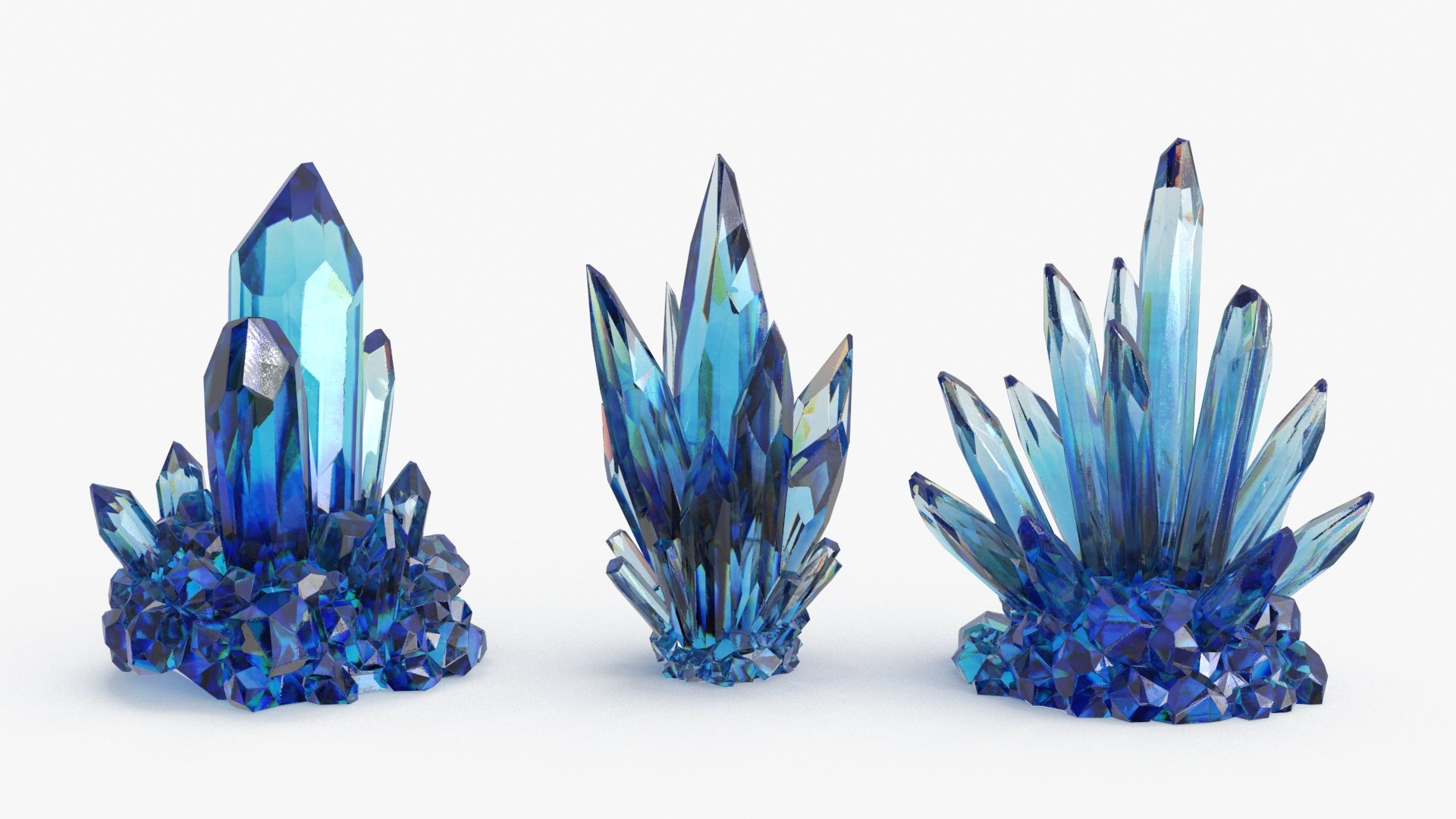 3D Crystal Collection 3 Colors - TurboSquid 2154720