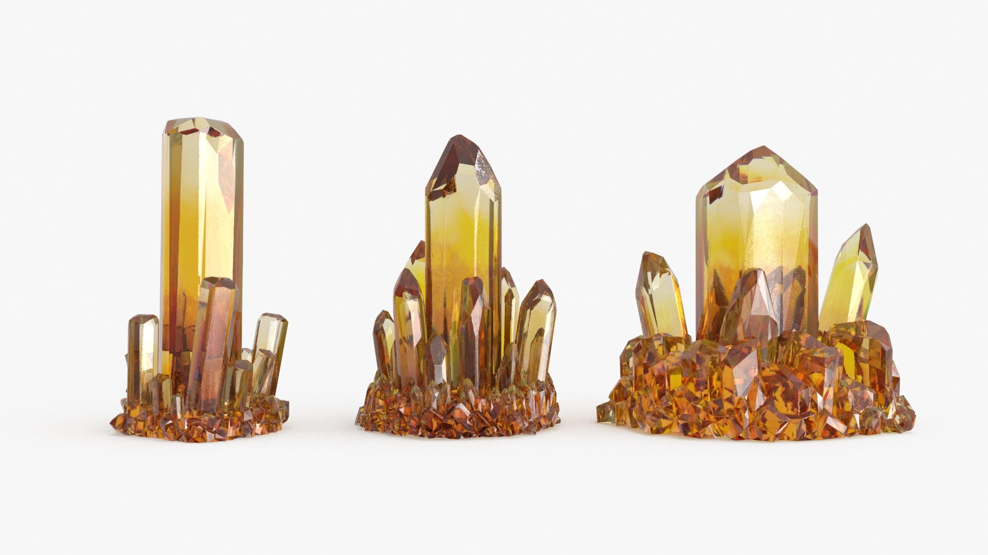 3D Crystal Collection 3 colors - TurboSquid 2154720