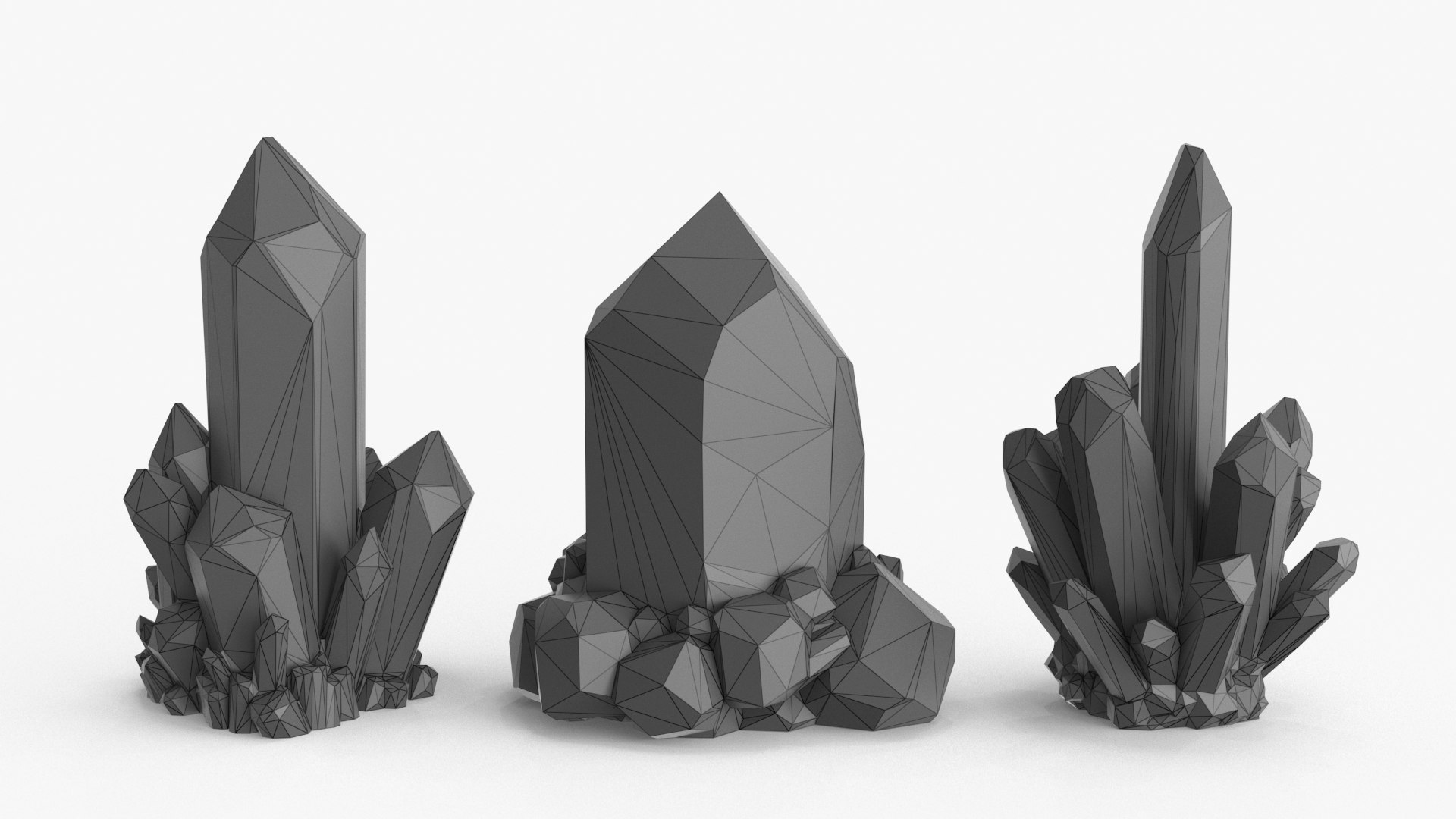 3D Crystal Collection 3 colors - TurboSquid 2154720