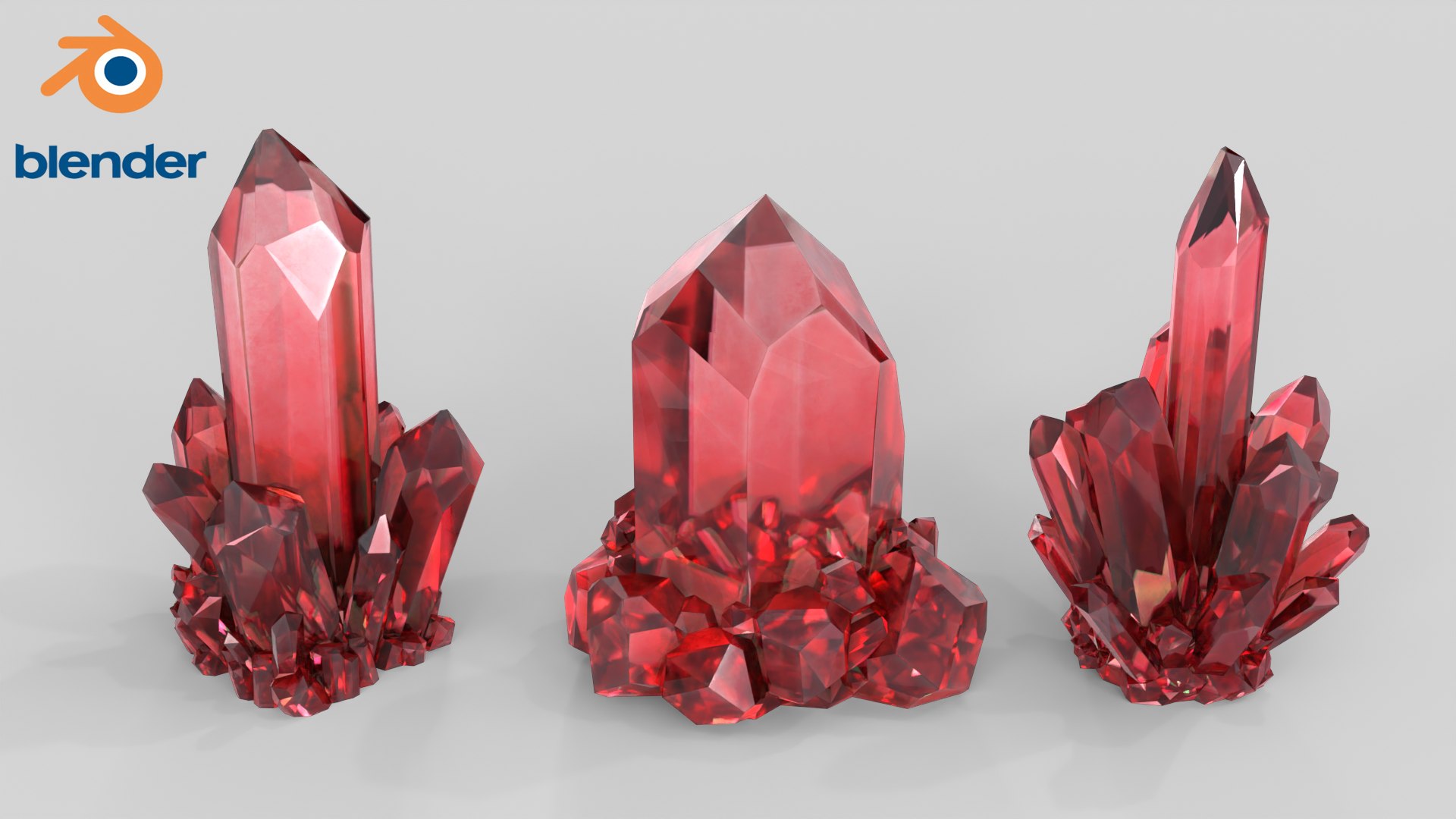 3D Crystal Collection 3 colors - TurboSquid 2154720