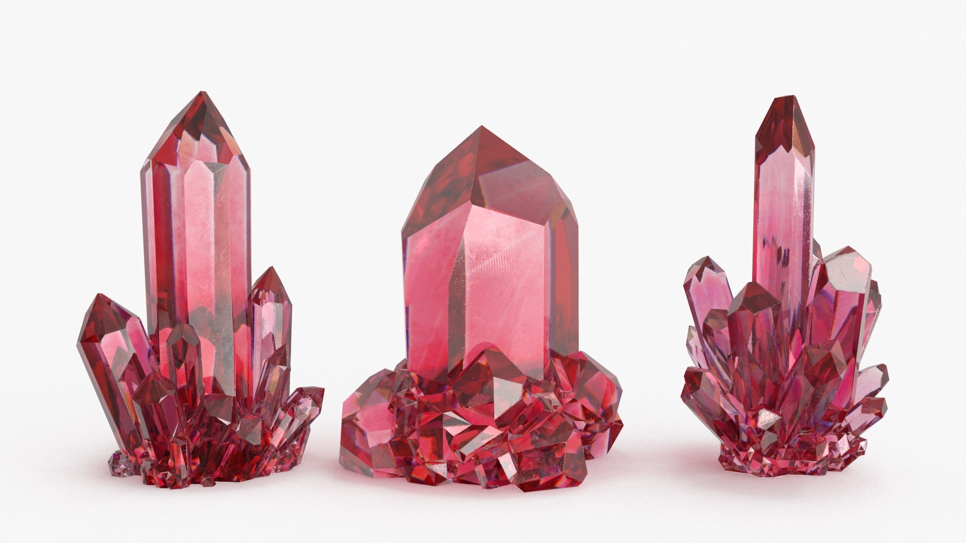 3D Crystal Collection 3 colors - TurboSquid 2154720