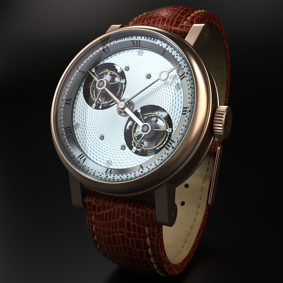 3d model breguet modeled watch