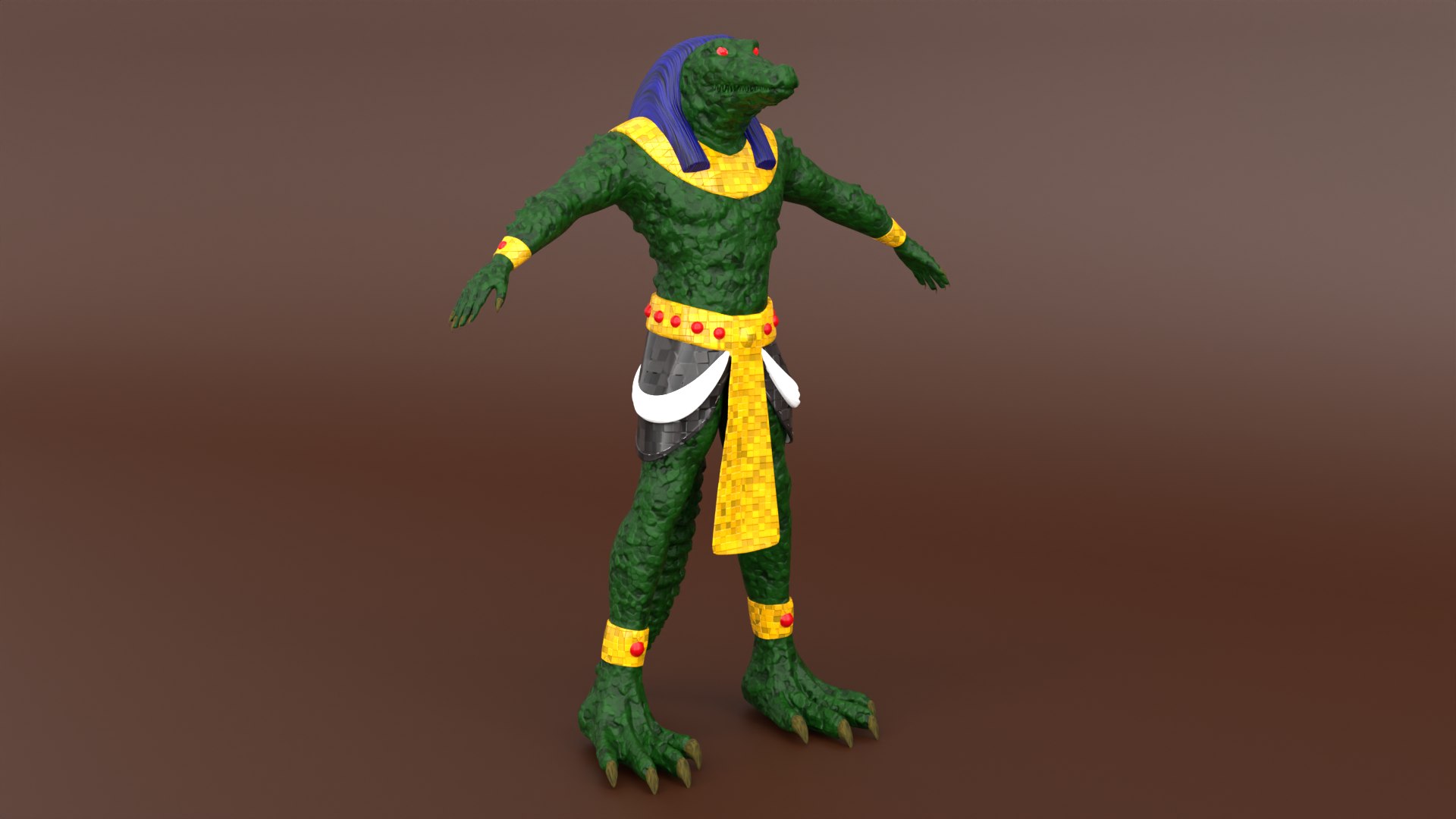 Egyptian God Sobek 3d Model Turbosquid 1718211