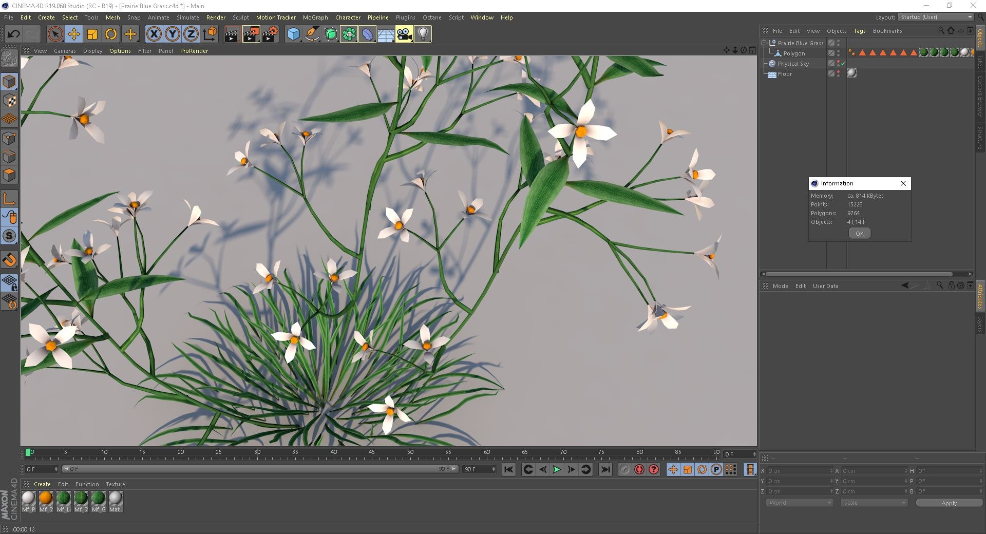 3D Prairie Blue Grass Model - TurboSquid 1472606
