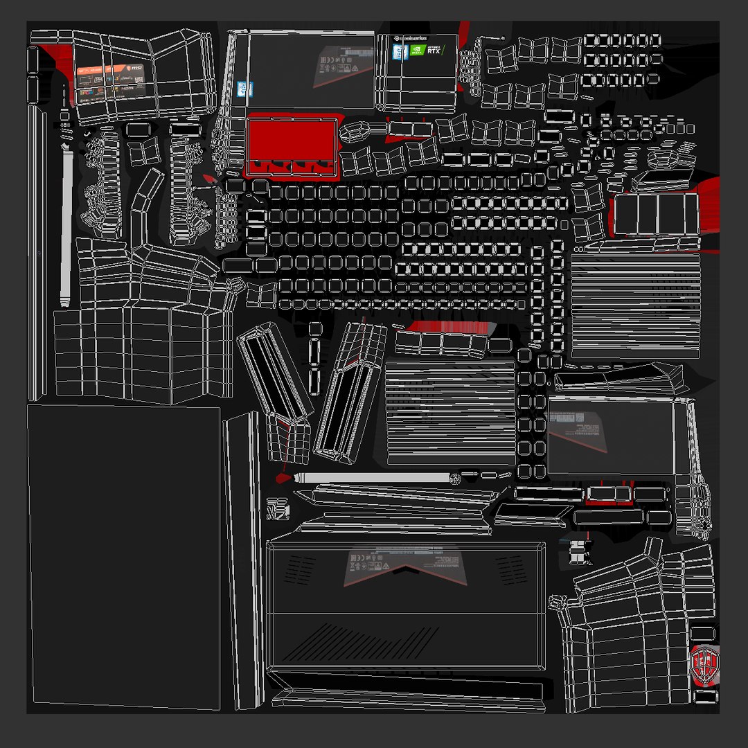 3D MSI GE75 Raider Laptop PBR Model - TurboSquid 1884426