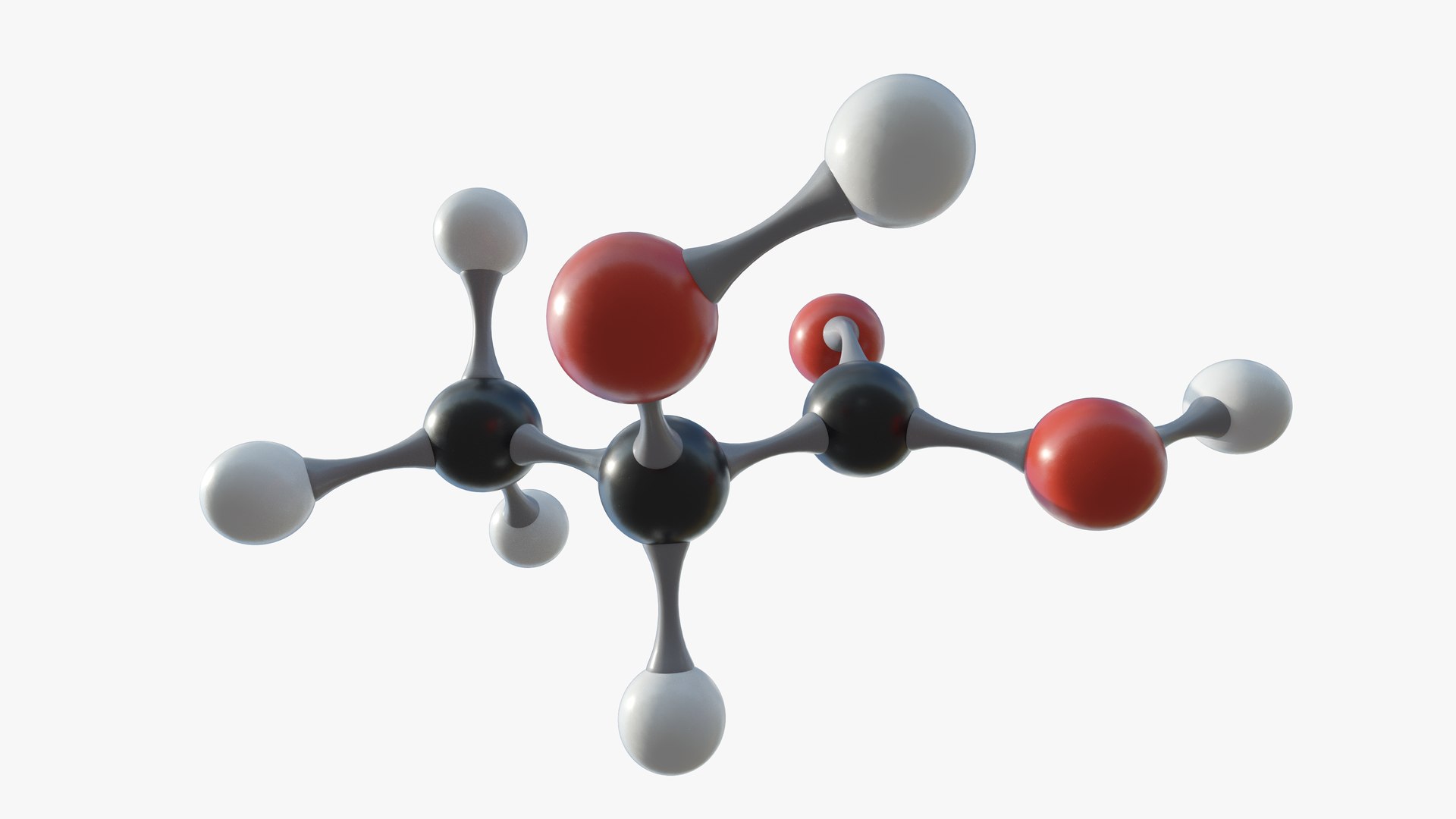 Lactic Acid Molecule With PBR 4K 8K 3D - TurboSquid 1944323