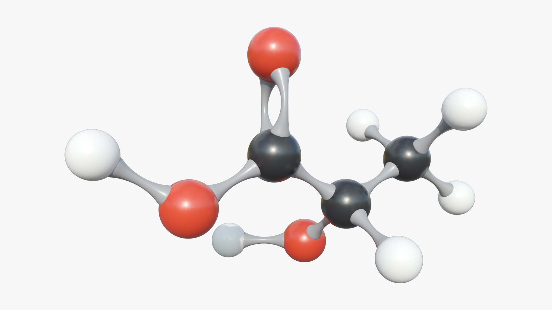 Lactic Acid Molecule With PBR 4K 8K 3D - TurboSquid 1944323