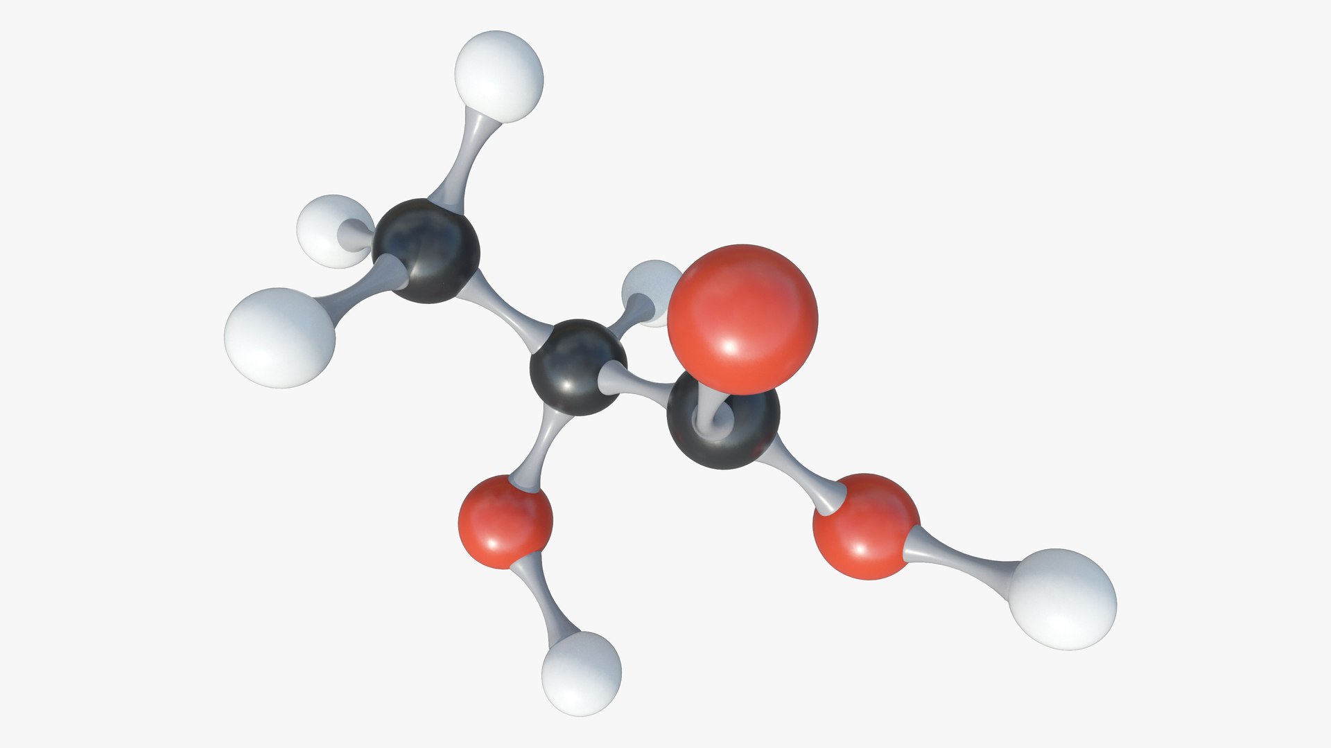 Lactic Acid Molecule With PBR 4K 8K 3D - TurboSquid 1944323