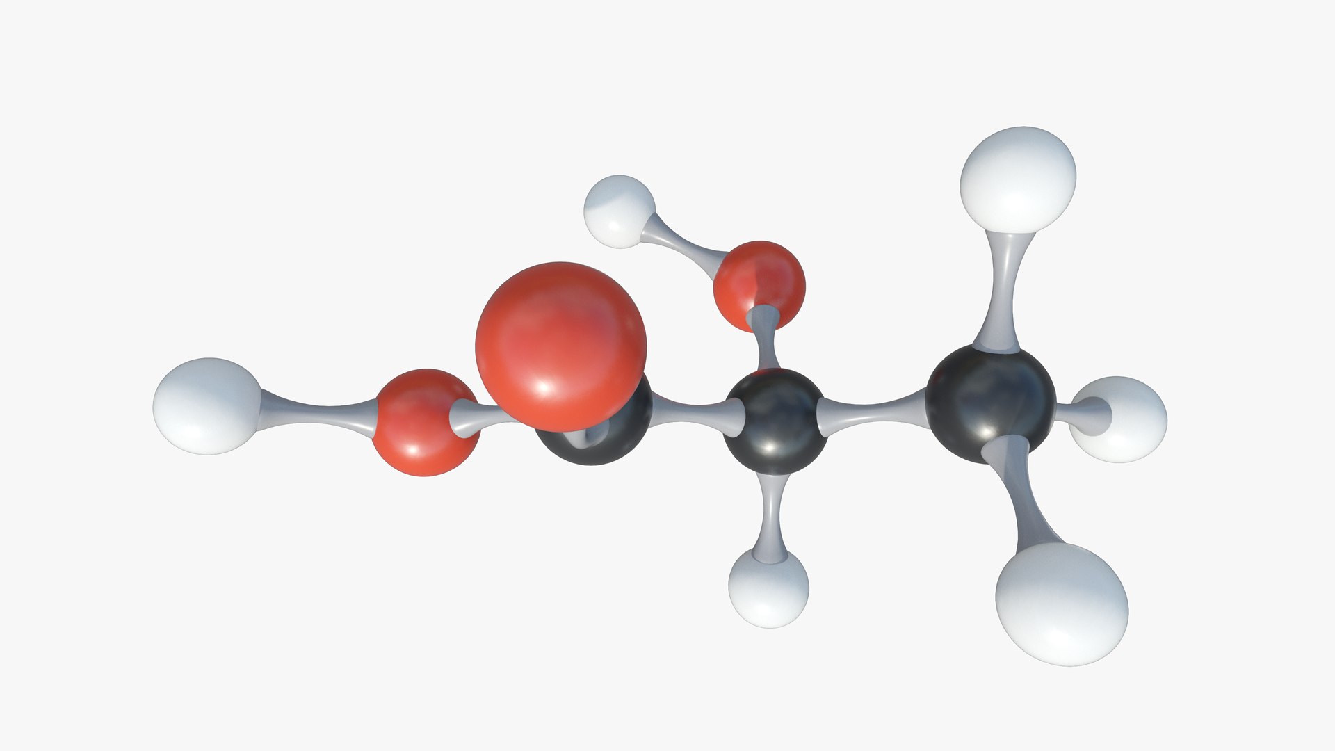 Lactic Acid Molecule With PBR 4K 8K 3D - TurboSquid 1944323