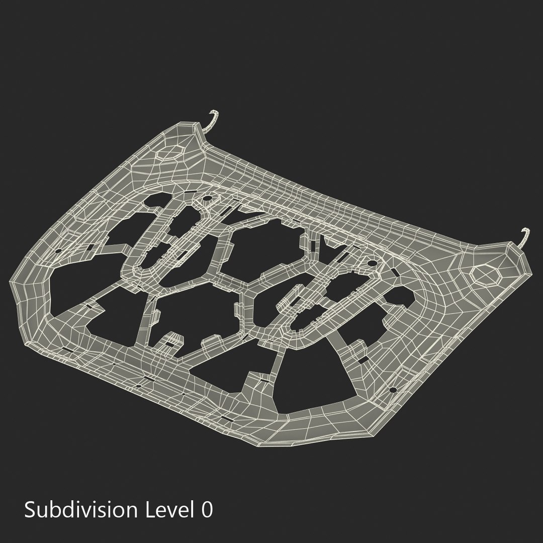 3d car hood frame