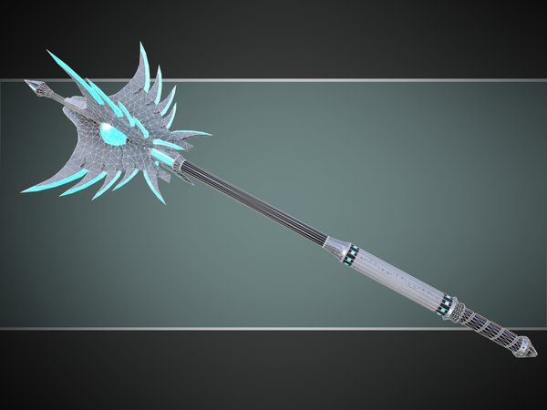 3D model glowing sci-fi mace pbr - TurboSquid 1169738