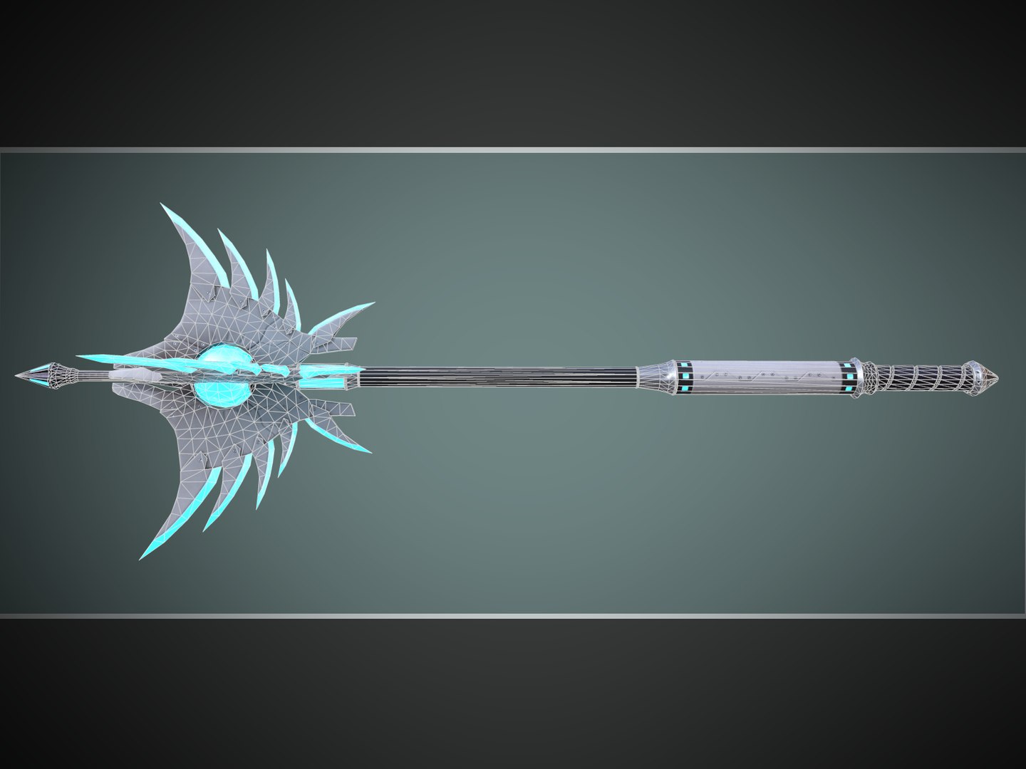 3D model glowing sci-fi mace pbr - TurboSquid 1169738