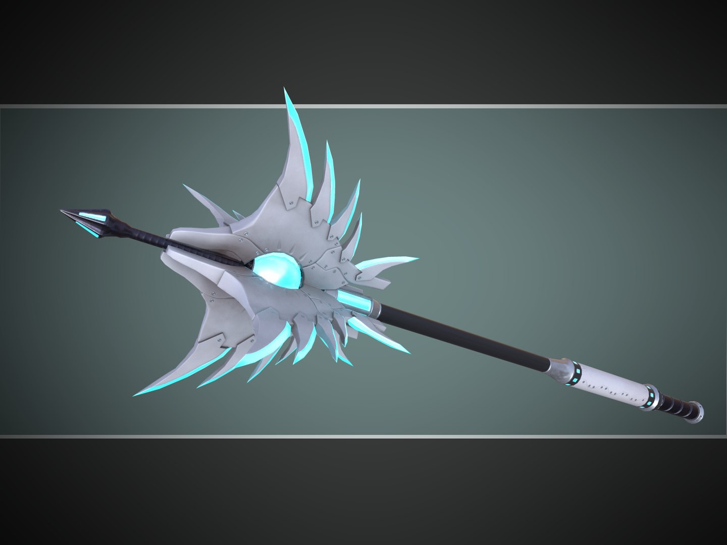 3D model glowing sci-fi mace pbr - TurboSquid 1169738