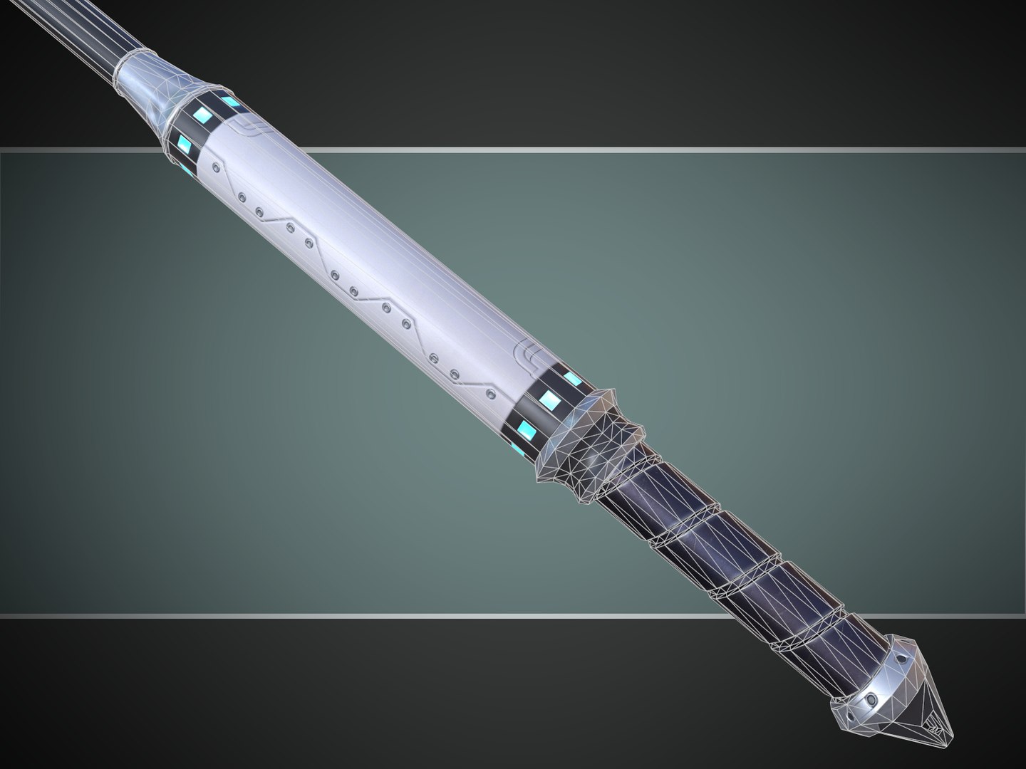 3D model glowing sci-fi mace pbr - TurboSquid 1169738