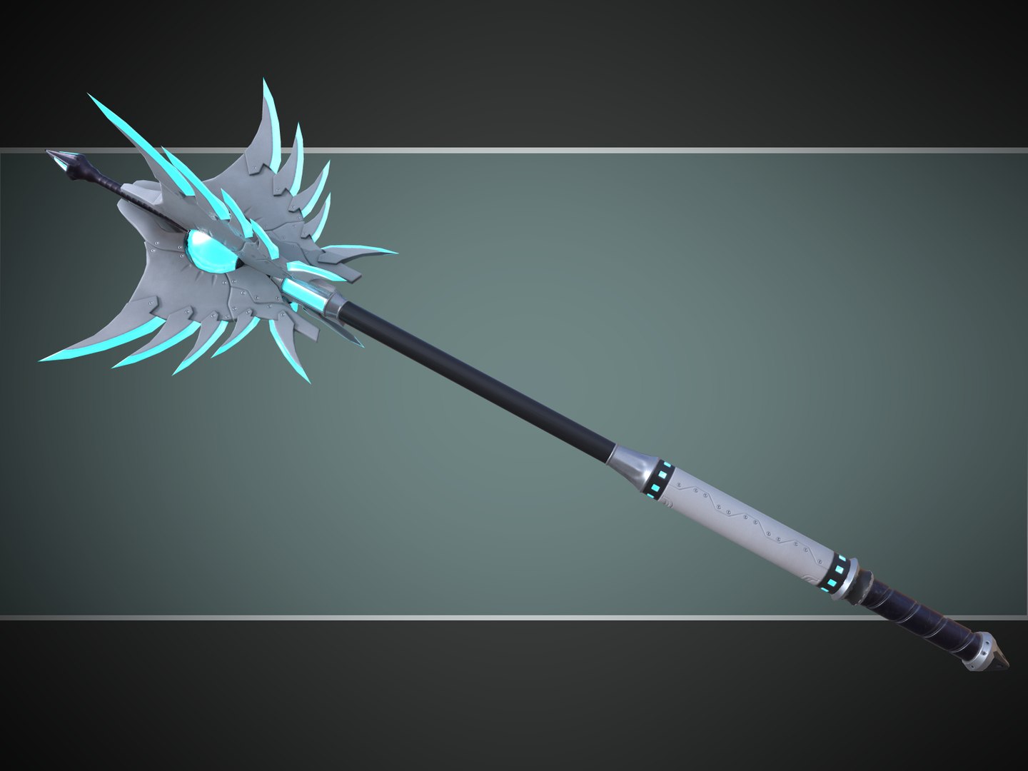 3D model glowing sci-fi mace pbr - TurboSquid 1169738