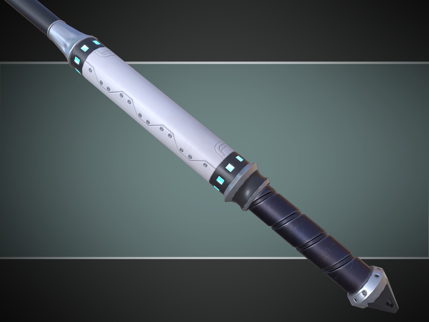 3D model glowing sci-fi mace pbr - TurboSquid 1169738