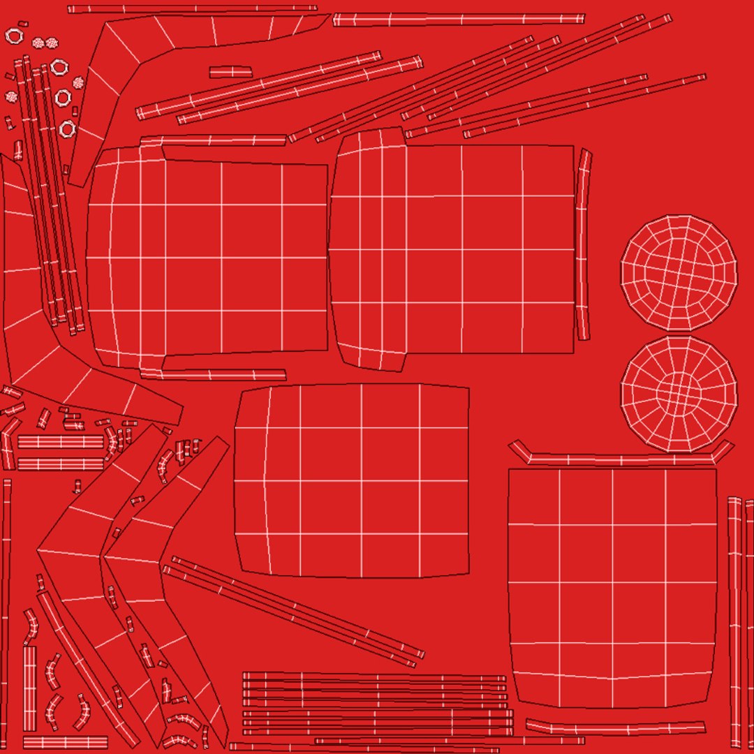 3D Red Chair - TurboSquid 1858192