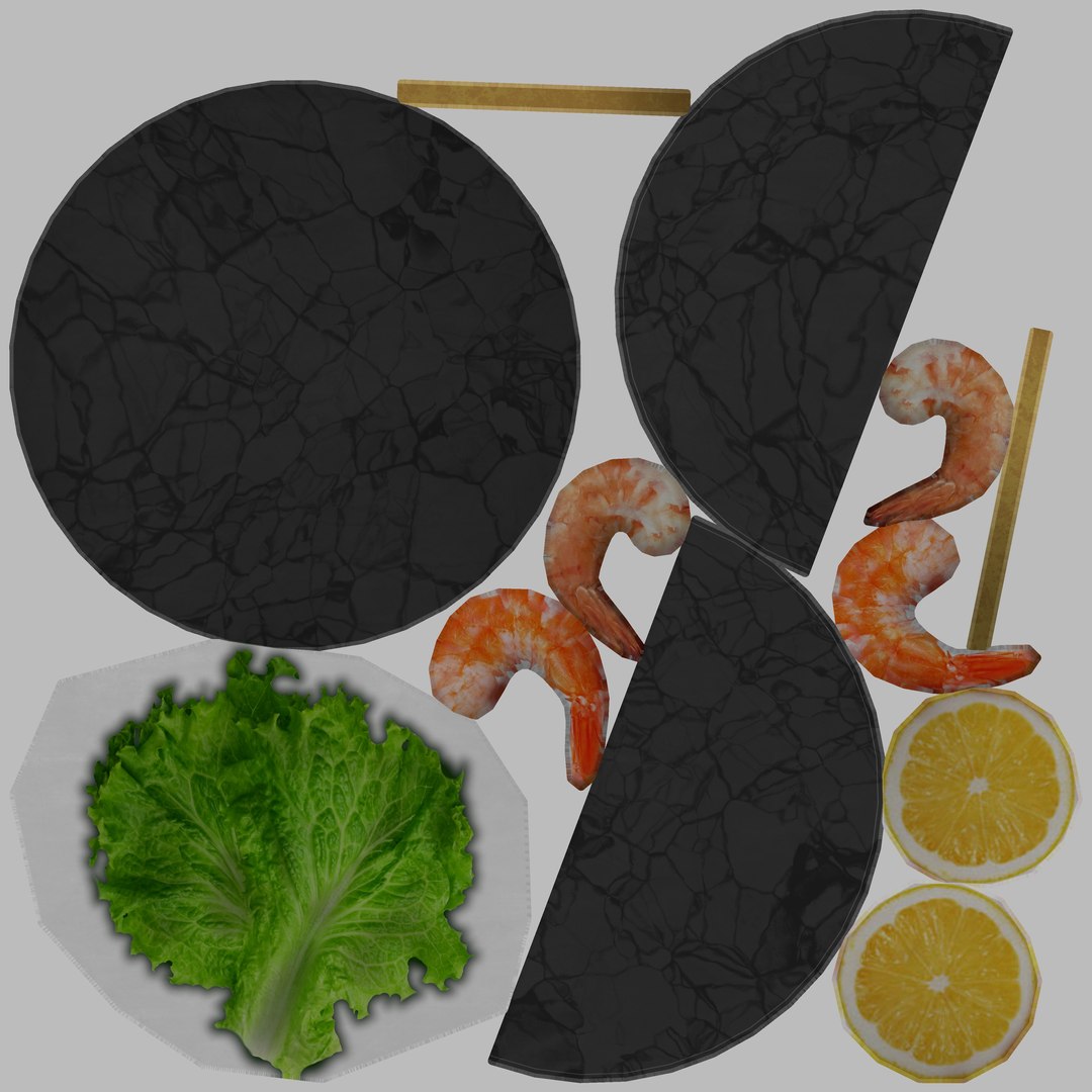 3D Seafood Collection Model - TurboSquid 2396418