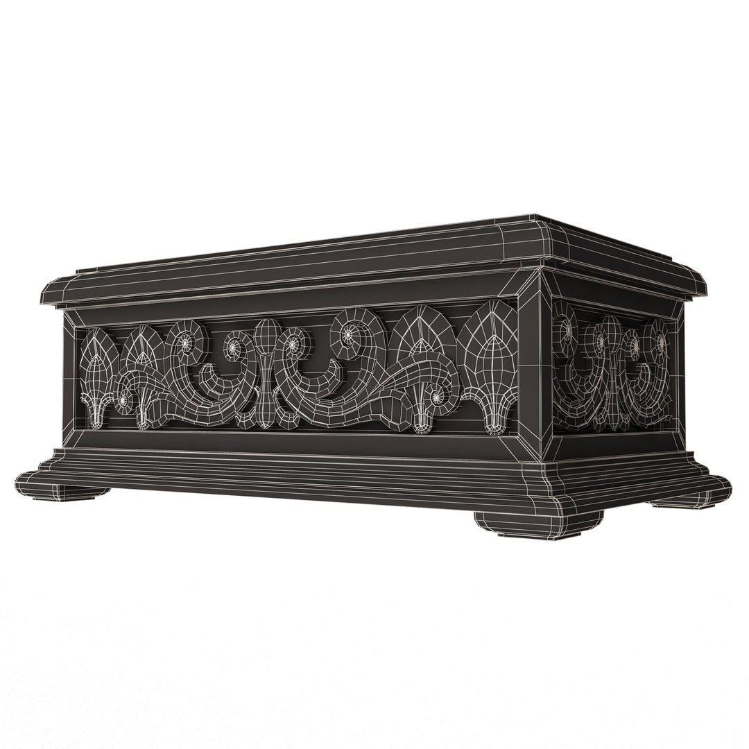 Casket Carved 04 Red 3D Model - TurboSquid 2207760