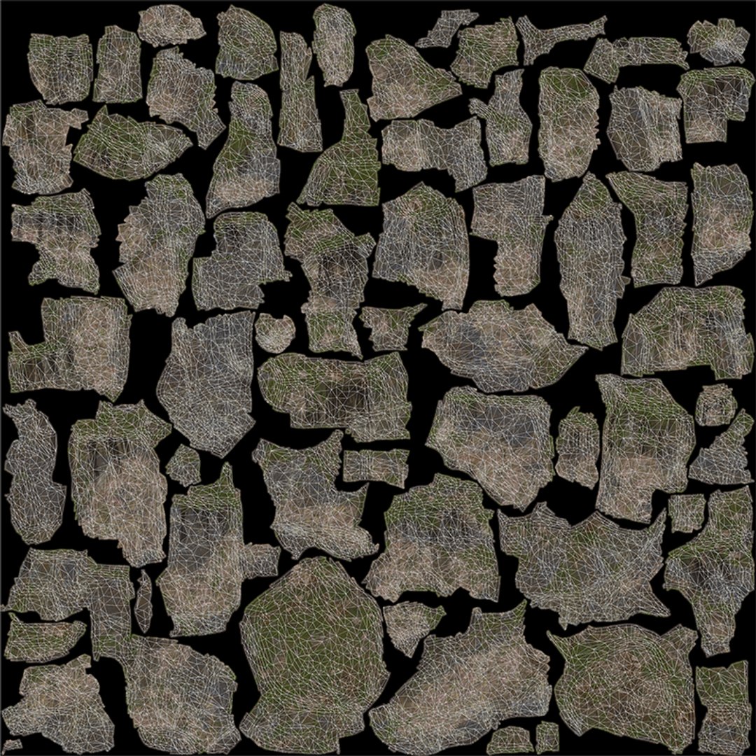 3D Floating Rock Vine And Moss - TurboSquid 2157413