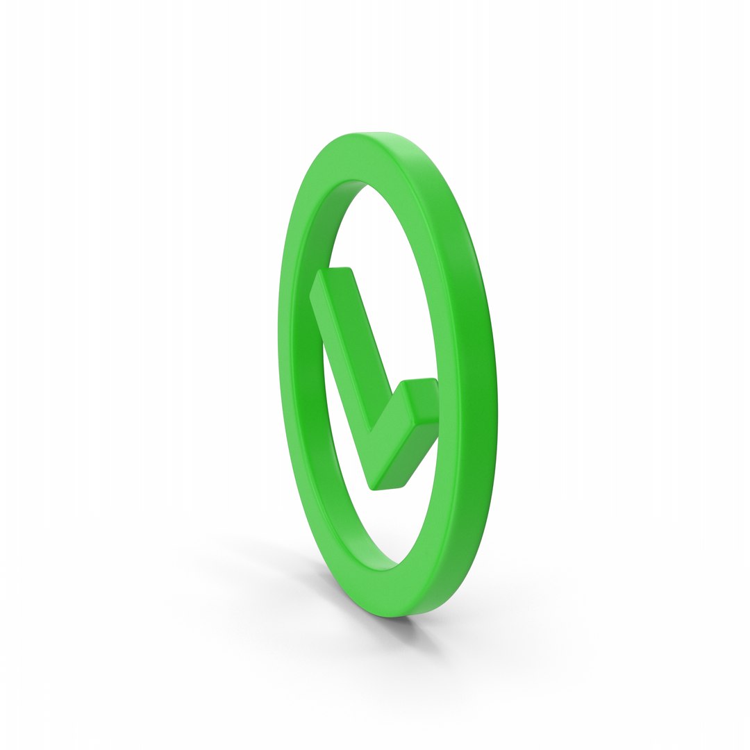 Green Checkmark 3D model - TurboSquid 2113712