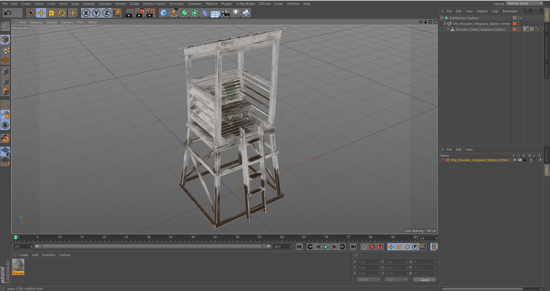 3D Old Wooden Lifeguard Station White Model - TurboSquid 2137532
