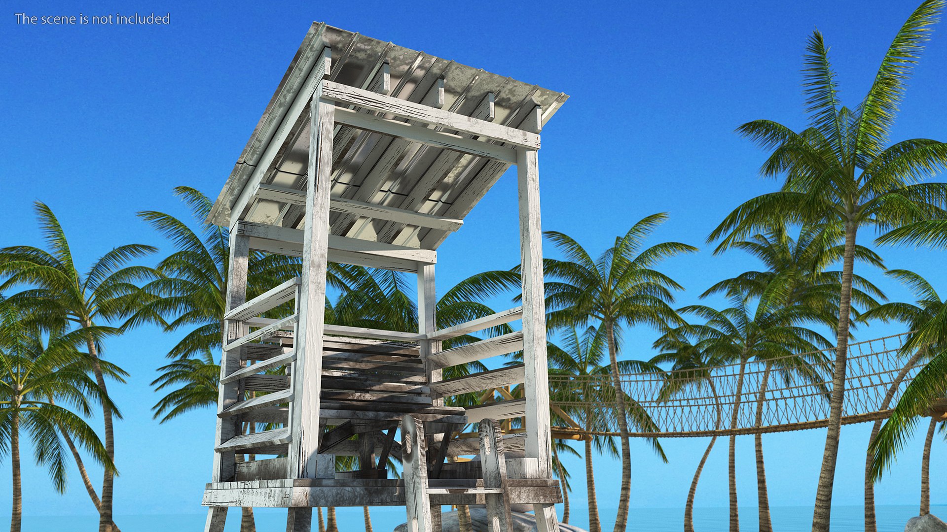 3D Old Wooden Lifeguard Station White Model - TurboSquid 2137532