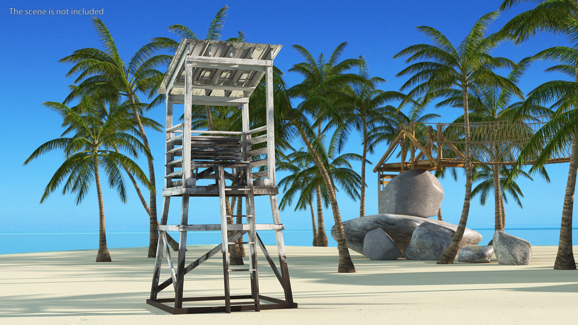 3D Old Wooden Lifeguard Station White Model - TurboSquid 2137532