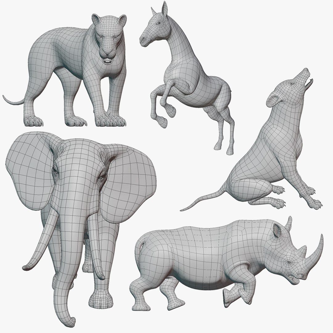 Animal Base Meshes Rigged 3D - TurboSquid 1572566