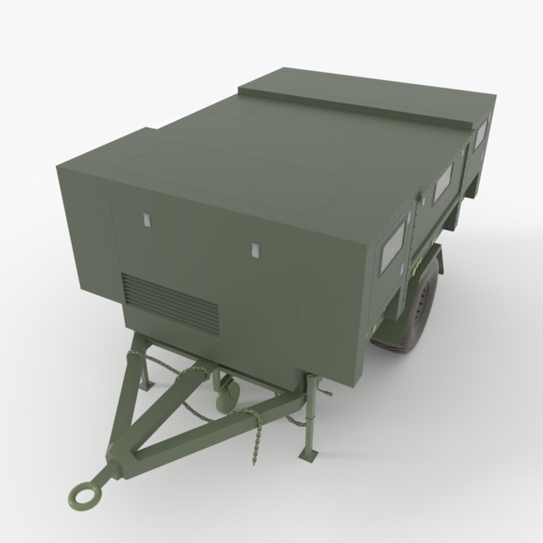 Trailer Military 3D Model - TurboSquid 1354331